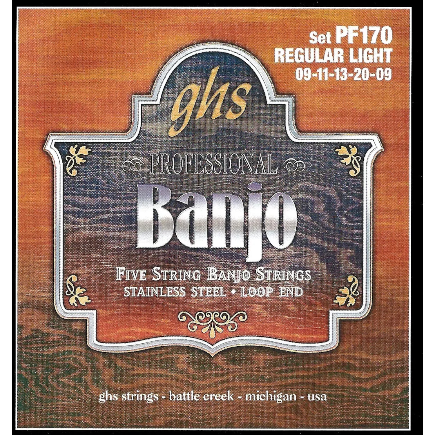 GHS Professional - PF170 - Banjo String Set, 5-String, Loop | Bax Music