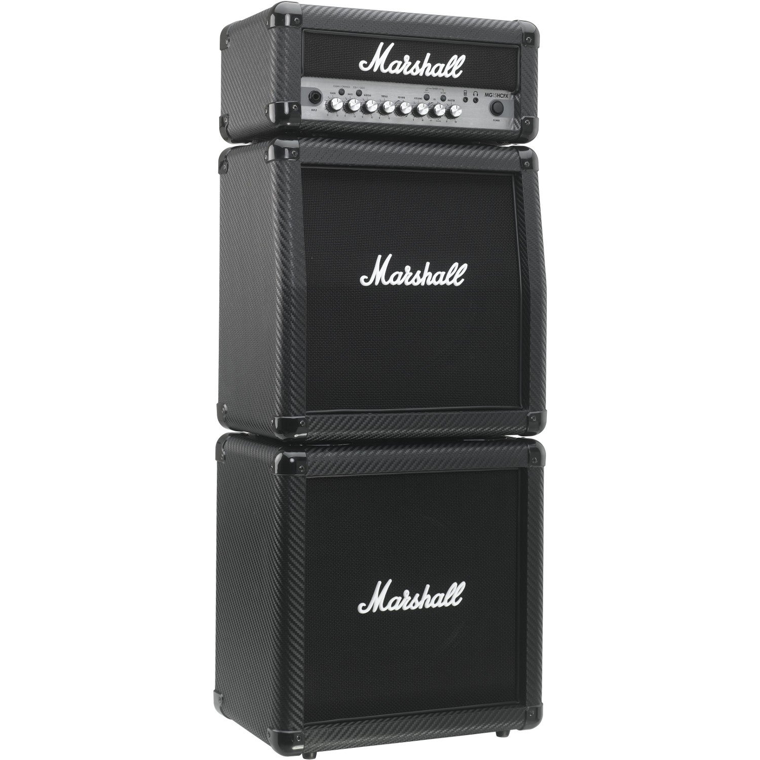 Marshall MG15CFXMS Micro stack, tête d'ampli 15W + 2 encein | Bax Music